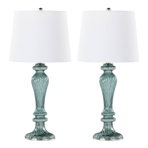 Lumisource (set Of 2) Windsor 25" Contemporary Table Lamps Clear ...