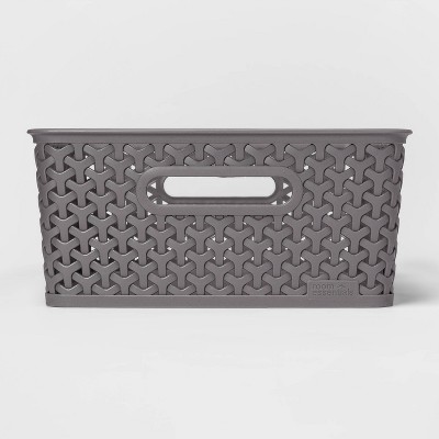 Y-Weave Medium Decorative Storage Basket Gray – Room Essentials ...