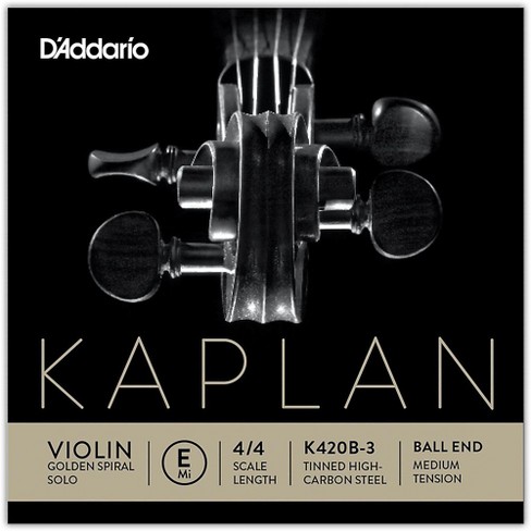 D'addario Kaplan Golden Spiral Solo Series Violin E String 4/4 Size ...