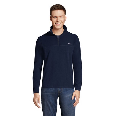 Lands' End Men's Fleece Quarter Zip Pullover - Small - Radiant Navy ...