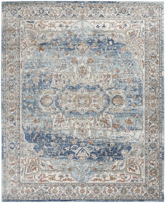 Nourison Concerto Vintage Traditional Indoor Rug Ivory Blue 6'7" X 9'6 ...