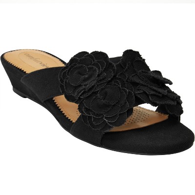 Comfortview Women's The Carmen Slip On Mule - 12 Ww, Black (wide Widths ...