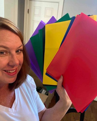 12pk Plastic Filing Portfolio With Prongs Multicolored - Up & Up™ : Target