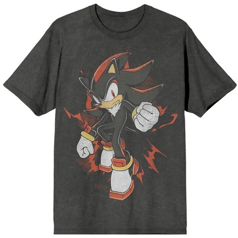 Sonic The Hedgehog Shadow Vintage Adult Black Crew Neck Short Sleeve ...