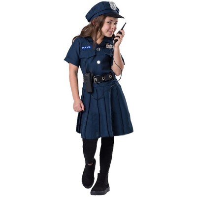 Dress Up America Police Officer Costume For Girls - Medium : Target