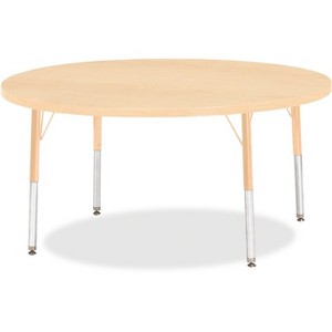Jonti-Craft Berries Elementary Height Maple Top/Edge Round Table (48 x ...