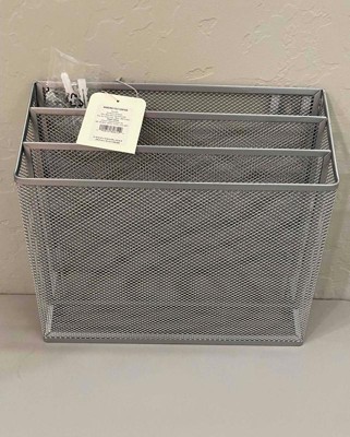 Mesh Hanging File Sorter With Keyholes Silver - Brightroom™ : Target