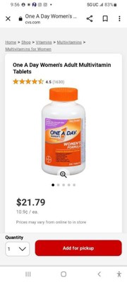 One A Day Women's Multivitamin & Multimineral Tablets - 100ct : Target