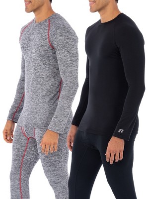 Russell Men's L2 Performance Baselayer Thermal Underwear Shirt, 2 Pack ...