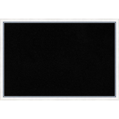 38"x26" Morgan Wood Frame Black Cork Board White/blue - Amanti Art ...