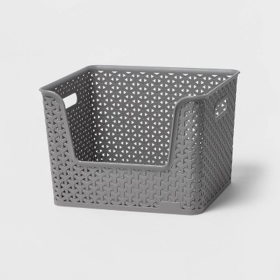 Y-weave Easy Access Storage Bin Gray - Brightroom™ : Target
