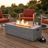 41.9" Rectangular Propane Fire Pit Table, 40,000 BTU Outdoor Patio ...