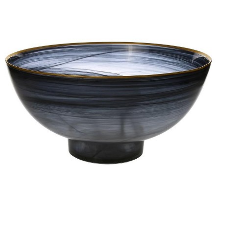 Classic Touch Black Alabaster Bowl With Base : Target