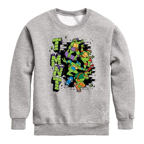 Boys' - Teenage Mutant Ninja Turtles - Skateboards Graphic Long Sleeve Fleece Sweatshirt : Target
