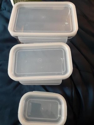 6pc (set Of 3) Tritan Plastic Rectangle Food Storage Container Set ...