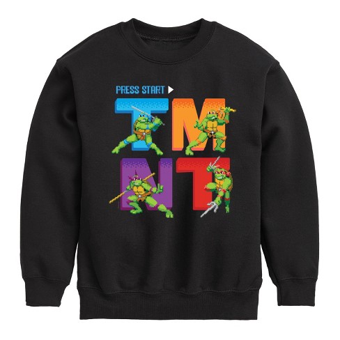 Boys' Teenage Mutant Ninja Turtles Press Start Grid Graphic Long Sleeve Fleece Sweatshirt ...