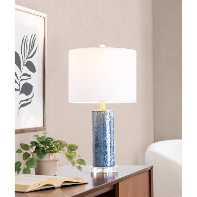 Lumisource Set Of 2 Rockwell 23" Contemporary Accent Lamps Dark Blue ...