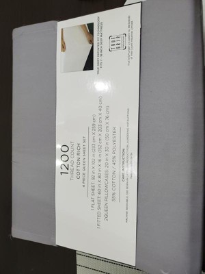 1200 Thread Count Cotton Rich Sateen Sheet Set - Color Sense : Target