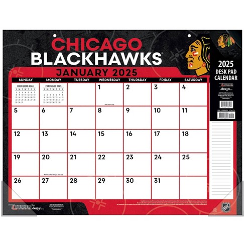 Nhl Chicago Blackhawks 2025 22"x17" Desk Calendar : Target