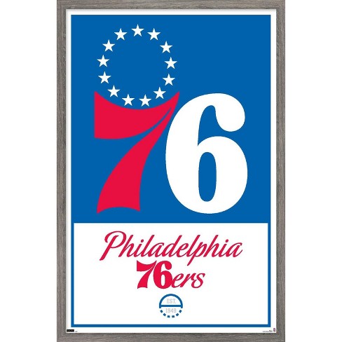 Trends International Nba Philadelphia 76ers - Logo 21 Framed Wall ...