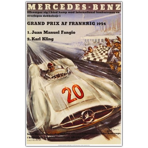 Trademark Fine Art - 'mercedes Benz Grand Pris' Canvas Art - 24x32 : Target