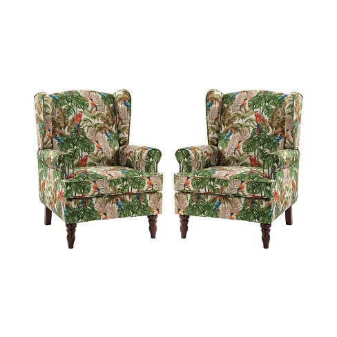 Set Of 2 Umberto Traditional Accent Armchair With Turned Legs | artful ...