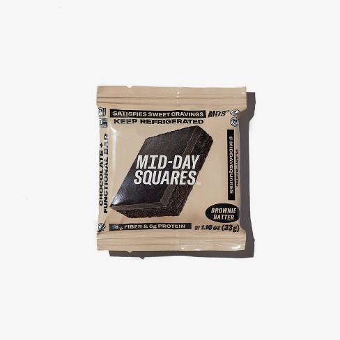 Mid-day Squares Brownie Batter Plant Based Functional Chocolate Bar - 1 ...