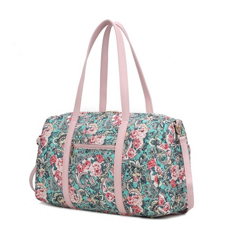 Mkf Collection Khelani Quilted Cotton Botanical Pattern Women’s Duffle ...