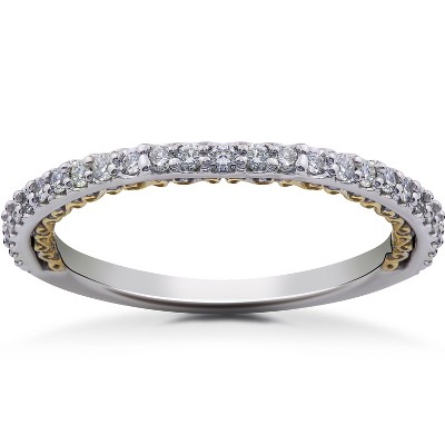 Pompeii3 1/4 Ct Mens Diamond Wedding Ring Yellow Gold Chain Link Band ...