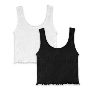 Wallflower Women's Insta Smooth Lizzie Seamless Rib Scoop Tank 2 Pack ...