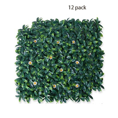 12-Pack 20"x20" Artificial Grass Wall Panels, UV Protected Faux ...