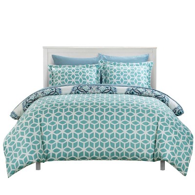Ibiza Majorca Medallion Reversible 7 Piece Duvet Cover Set Green by ...