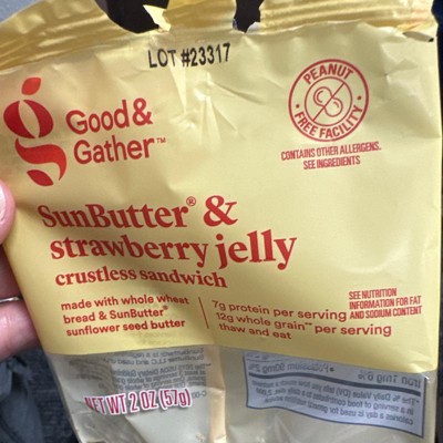 Frozen Sunbutter No Crust Sandwich Strawberry - 4ct - Good & Gather ...