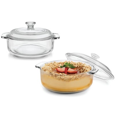 Libbey Baker's Basics 2 Piece Glass Casserole Baking Dish Set With ...