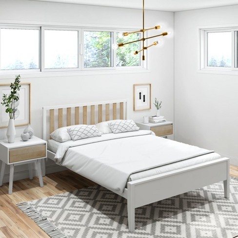Wood beam platform bed store