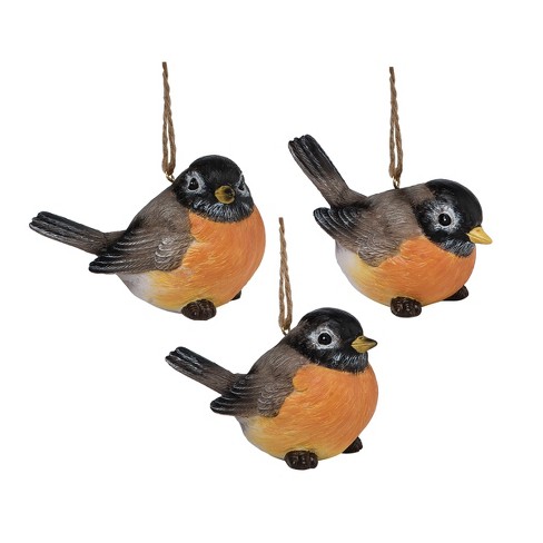 Gallerie Ii Robin Birds Ornament Set Of 3 : Target