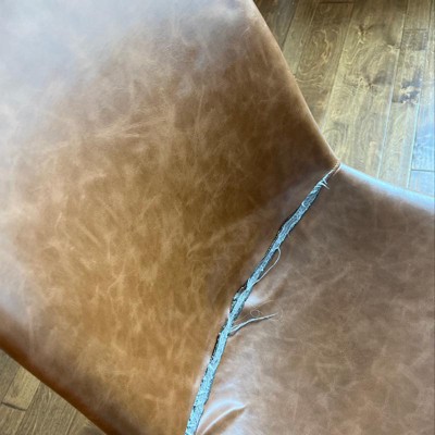 4pk Bowden Faux Leather Dining Chair Caramel - Threshold™ : Target