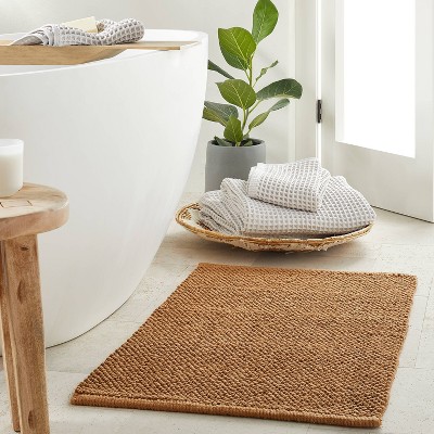 21"x34" Textured Bath Mat Warm Brown - Casaluna™ : Target
