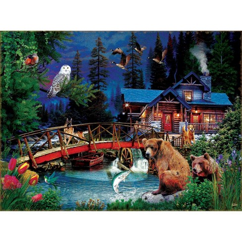 Sunsout Night At The Cabin 300 Pc Jigsaw Puzzle 42240 : Target