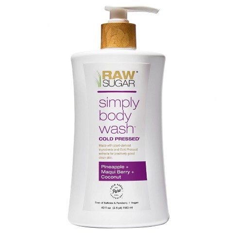 Raw Sugar Body Wash - Pineapple + Maqui Berry + Coconut - 40 Fl Oz : Target