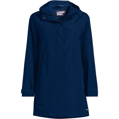 Lands' End Women's Plus Size Waterproof Hooded Packable Raincoat - 2x ...