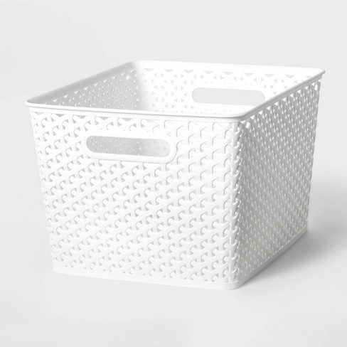 Large Y-weave Decorative Storage Basket White - Brightroom™ : Target
