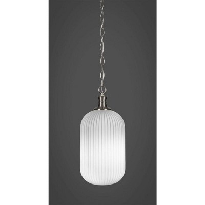 Toltec Lighting Carina 1 - Light Pendant In Brushed Nickel With 8.25 ...