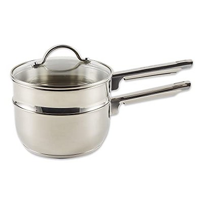 Winco Double Boiler With Cover, Stainless Steel, 12 Quart : Target