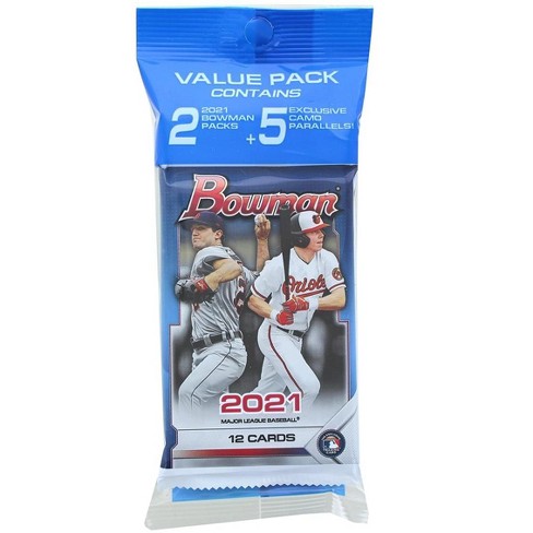 Topps Mlb 2021 Bowman Baseball Value Pack | 12 Cards Per Pack : Target