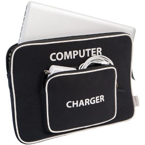 La L'Amour 15 In. Cotton Canvas Tech Computer Case With Front Zippered ...
