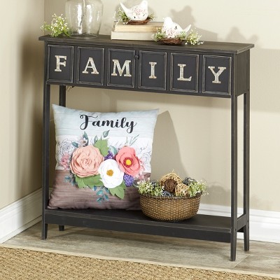 The Lakeside Collection Console Sentiment Accent Table with Family Accent
