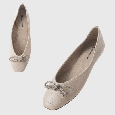 Alpine Swiss Myla Womens Ballet Flats Square Toe Rhinestone Bow Dressy ...