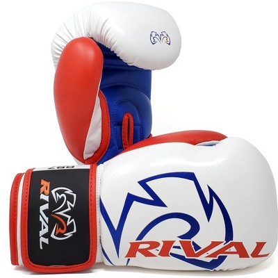 Rival Boxing RB7 Fitness Plus Hook and Loop Bag Gloves - White/Blue/Red ...
