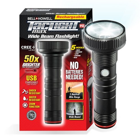 Bell + Howell Taclight Max Ultra High Powered Wide Beam Rechargeable ...
